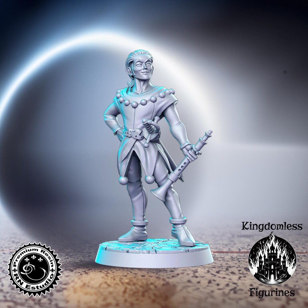 Human Bard Dnd Miniature | Tabletop RPG Dnd Mini | D&D Figurines ...