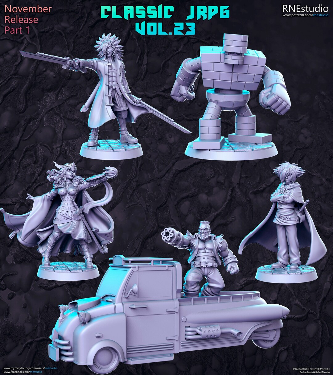 Classic JRPG Vol 23 Full Set Dnd Miniature, Tabletop RPG Dnd Mini, D&D ...