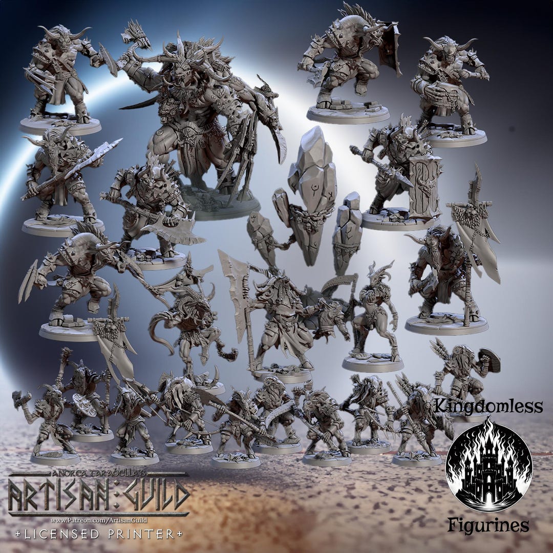 Rise of the Beastman Miniature Set: Dnd Tabletop RPG, Artisan Guild - Etsy