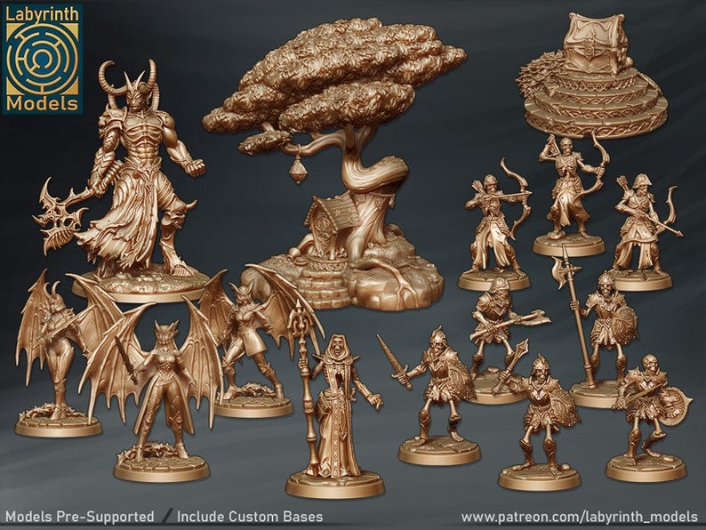 Large Tree Shrine Terrain, Dnd Miniature, Tabletop RPG, Labyrinth ...