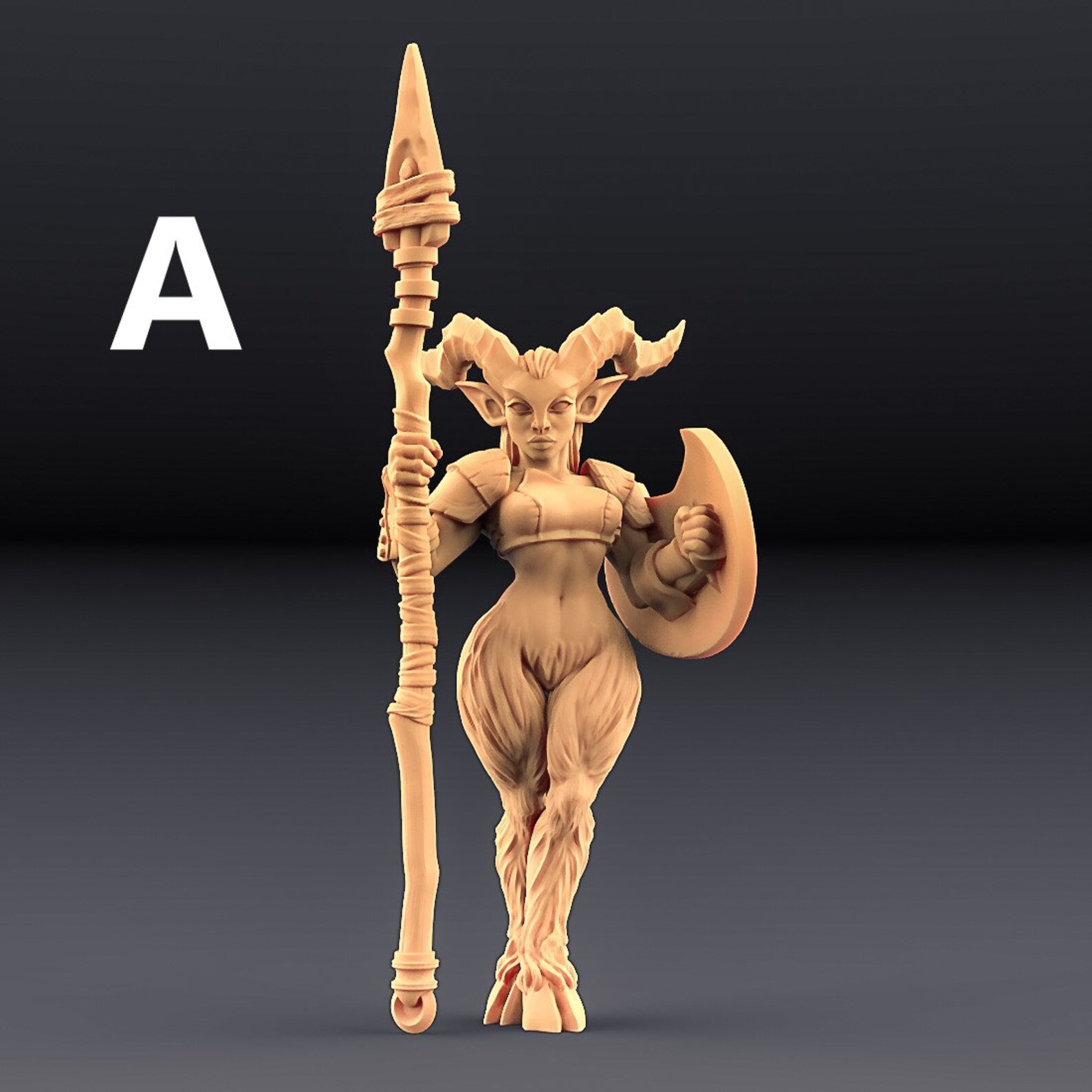 Female Satyr Warriors Dnd Miniature Tabletop Rpg Dnd Mini Dandd Figurines For Fantasy Gaming And