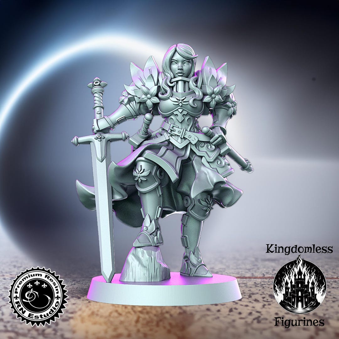 Female Knight Miniature | Heavy Armor, Dnd RPG Figure, RN Estudio - Etsy