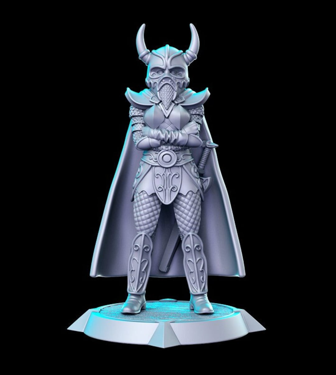 Female Death Knight Dnd Miniature, Tabletop RPG Dnd Mini, D&D Figurines ...