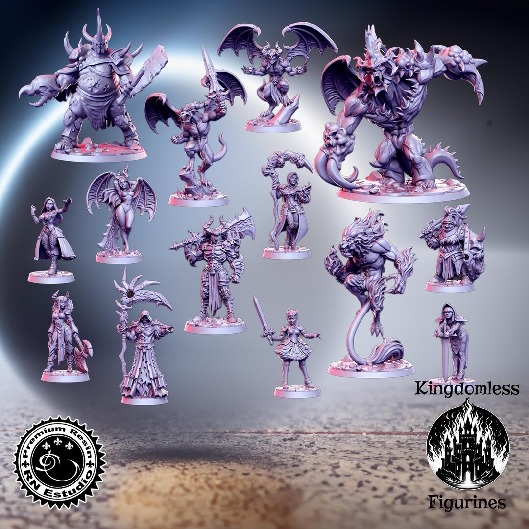 Welcome to the Abyss Miniature Set, Resin Dnd Figurines, RN Estudio - Etsy