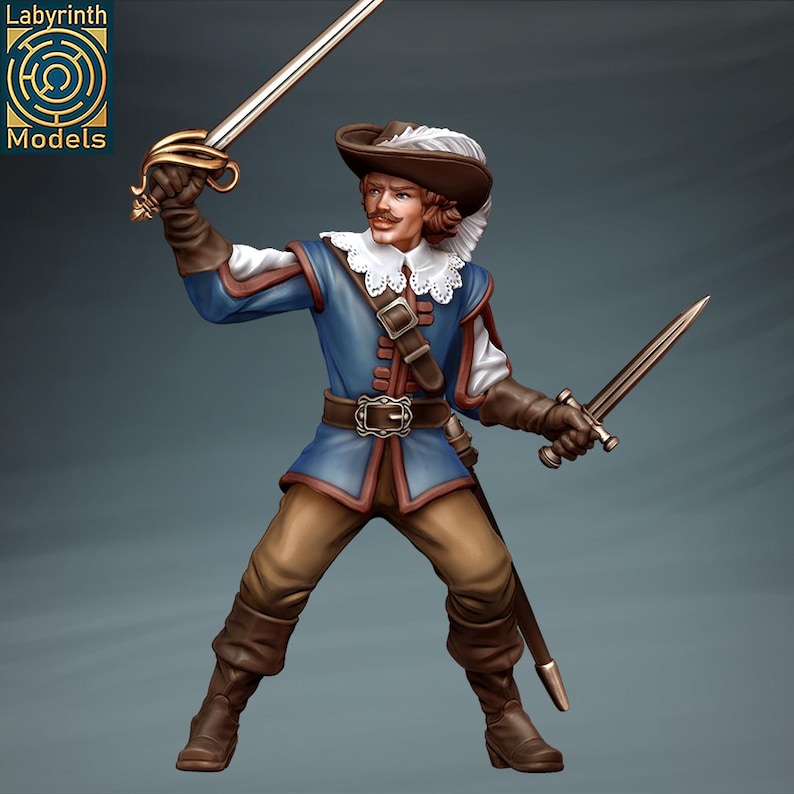The Three Musketeers Dnd Miniature Set: Tabletop RPG Miniatures ...