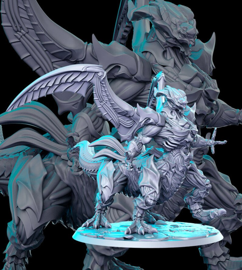 Drake Warlord Dnd Miniature Tabletop RPG Dnd Mini D&D - Etsy