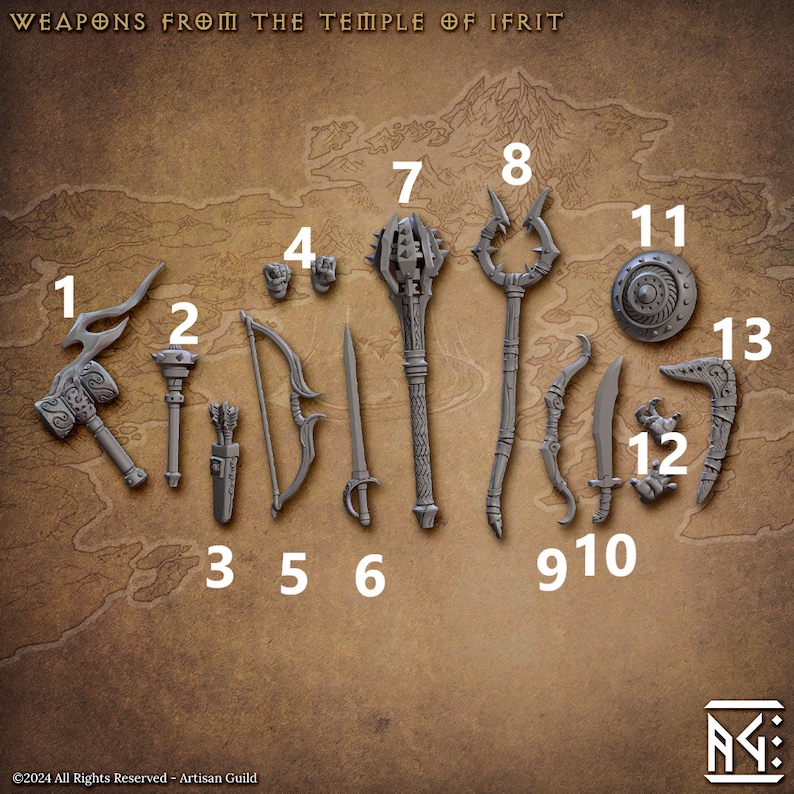 Temple of Ifrit Miniature Set | Artisan Guild Dnd Miniatures - Etsy
