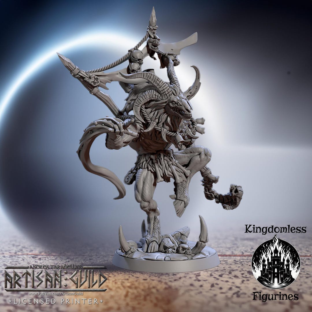 Goatfolk Necromancer Miniature: Artisan Guild D&D Mini - Etsy