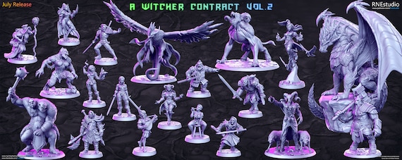 D&D Figurines Human Male Witcher DnD Miniature RN Estudio Tabletop RPG ...