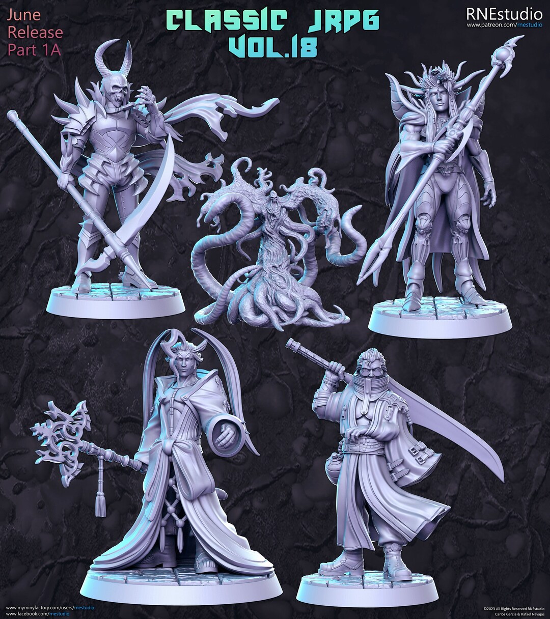 Classic JRPG Vol 18 Full Set Dnd Miniature, Tabletop RPG Dnd Mini, D&D ...