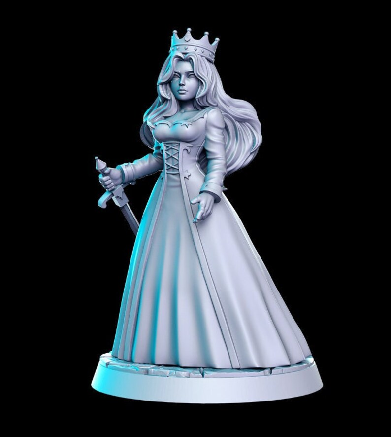 Female Royal Princess Dnd Miniature Tabletop RPG Dnd Mini - Etsy