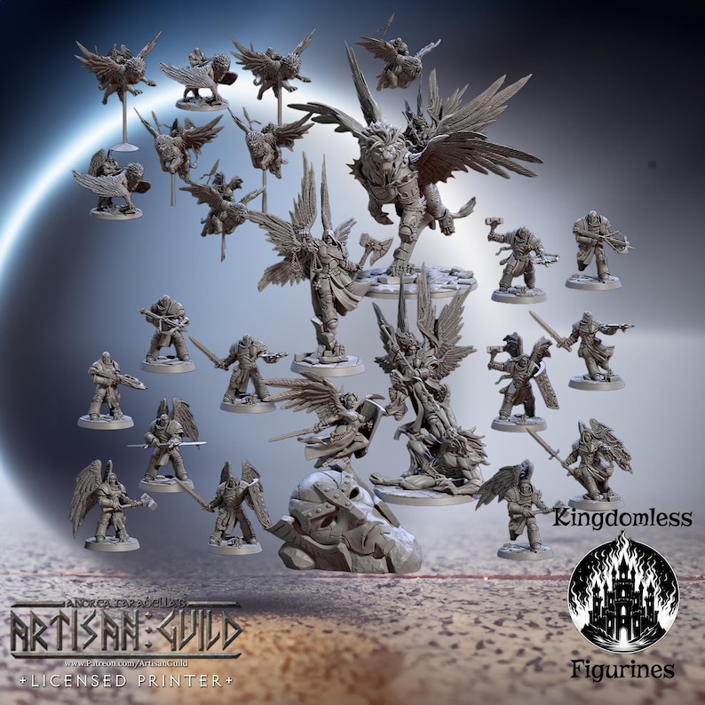 Wrath of the Malakim Angels Dnd Miniature Set: Artisan Guild RPG ...