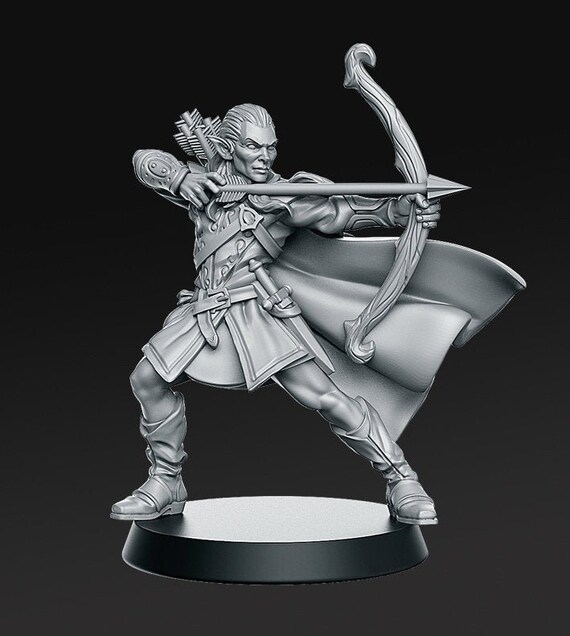 Toys & Games Elf Archer Unpainted DnD Mini Sculpt D Miniature Toys Role ...