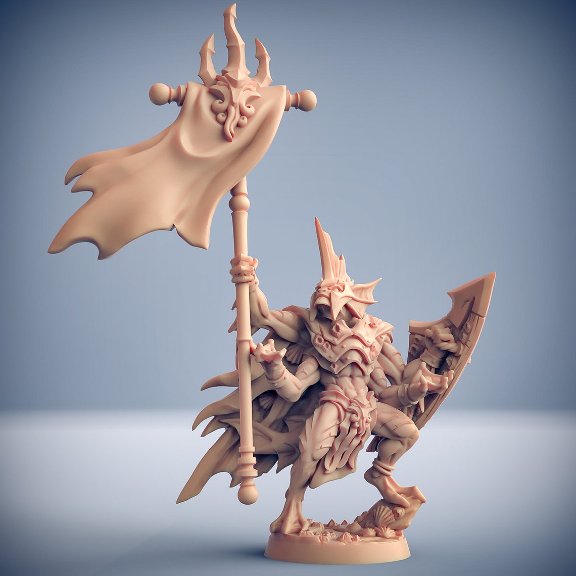 Fishfolk King Mini Dnd Tabletop RPG Miniature D&D - Etsy UK