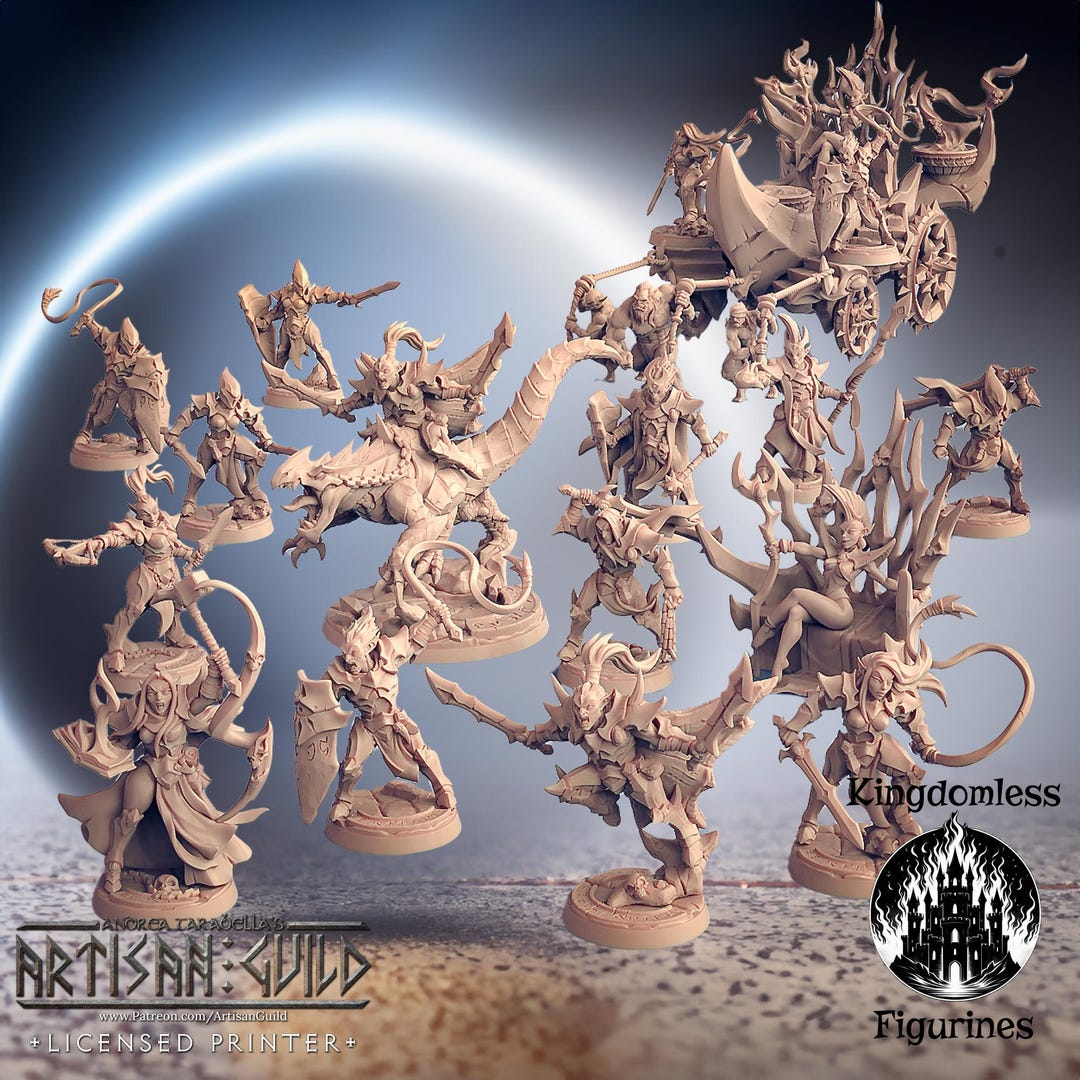 Ashen Alfar Inquisitors Full Set Dnd Miniature | Tabletop RPG Dnd Mini ...