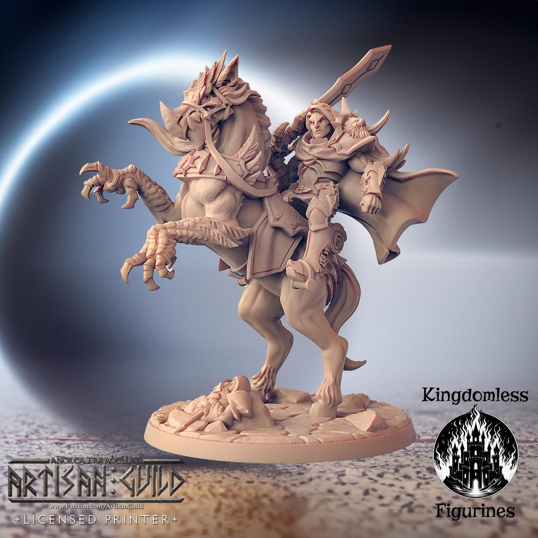 Gryphon Rider Miniature | Human Paladin, Artisan Guild RPG Figure - Etsy