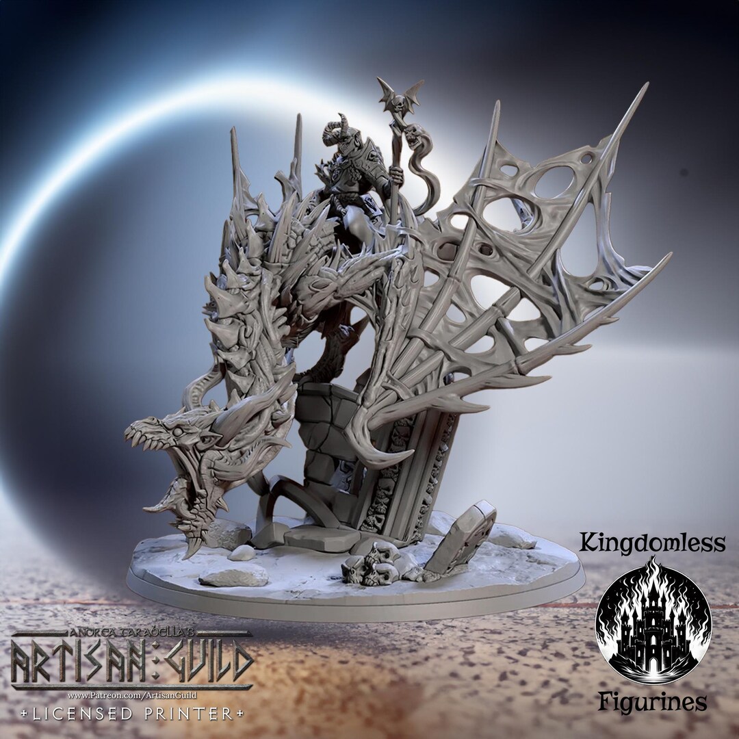 Undead Dragon Lich Miniature | Artisan Guild, Dnd Tabletop RPG - Etsy
