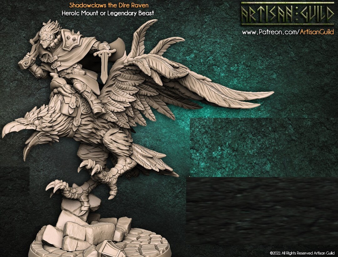 Thief Raven Rider Dnd Miniature Tabletop RPG Dnd Mini D&D Figurines for ...
