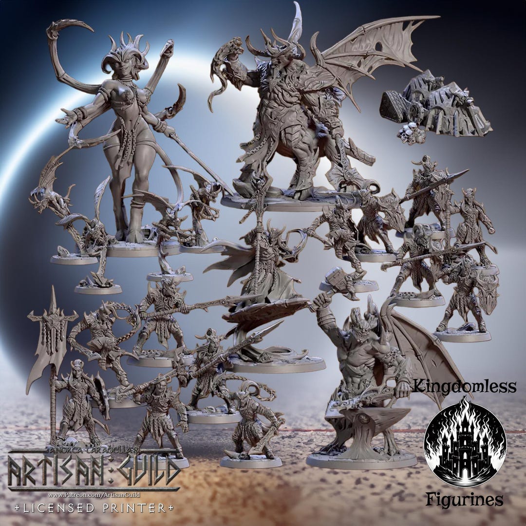 The Demon King Spawn Full Set Dnd Miniature | Tabletop RPG Dnd Mini | D ...