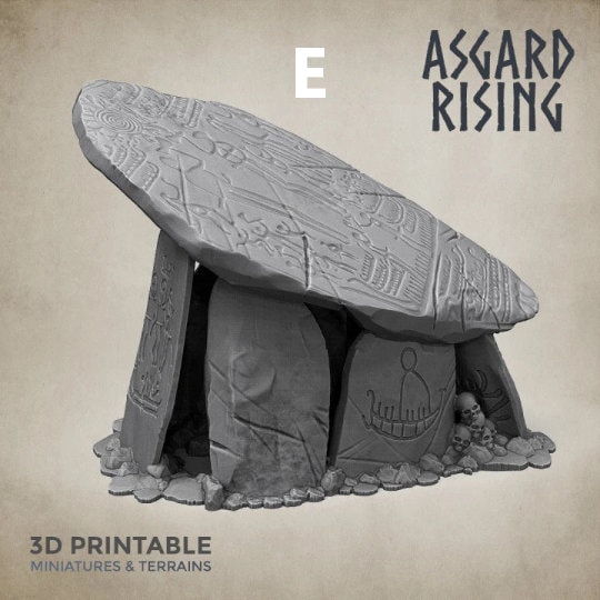 Viking Burial Monument Terrain | Asgard Rising Dnd Miniature - Etsy