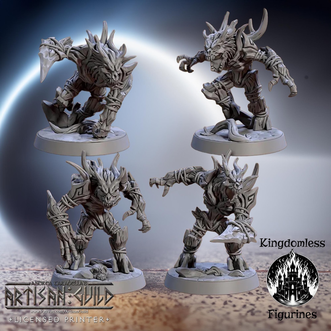 Haunted Forest Tree Creatures Miniature: Modular Dnd RPG Figurine ...