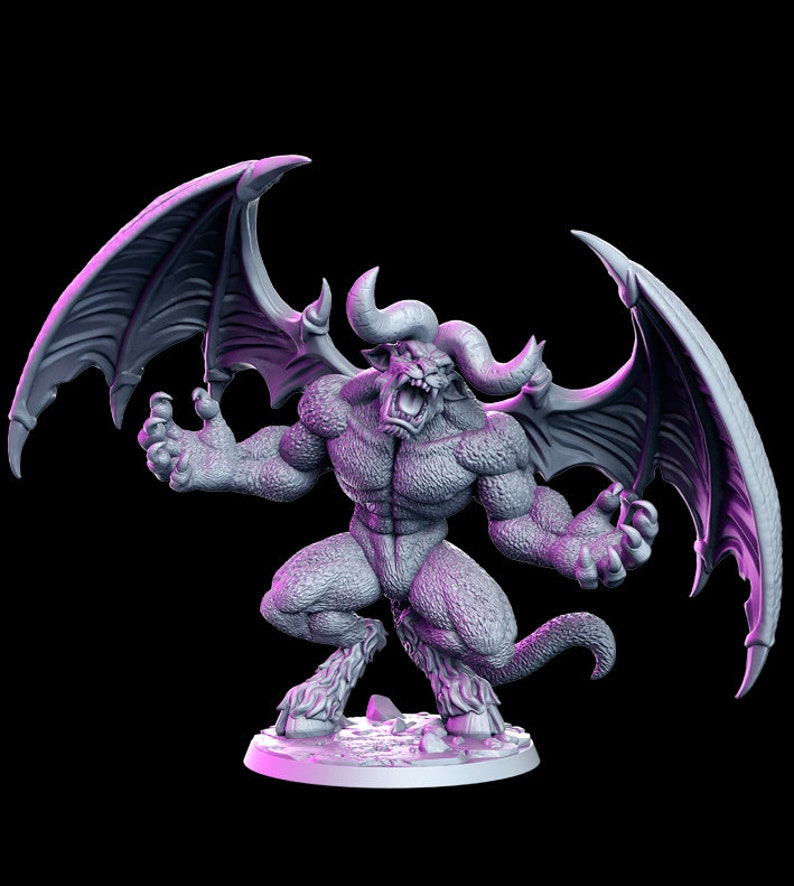 Balrog Demon Dnd Miniature Tabletop RPG Dnd Mini D&D - Etsy