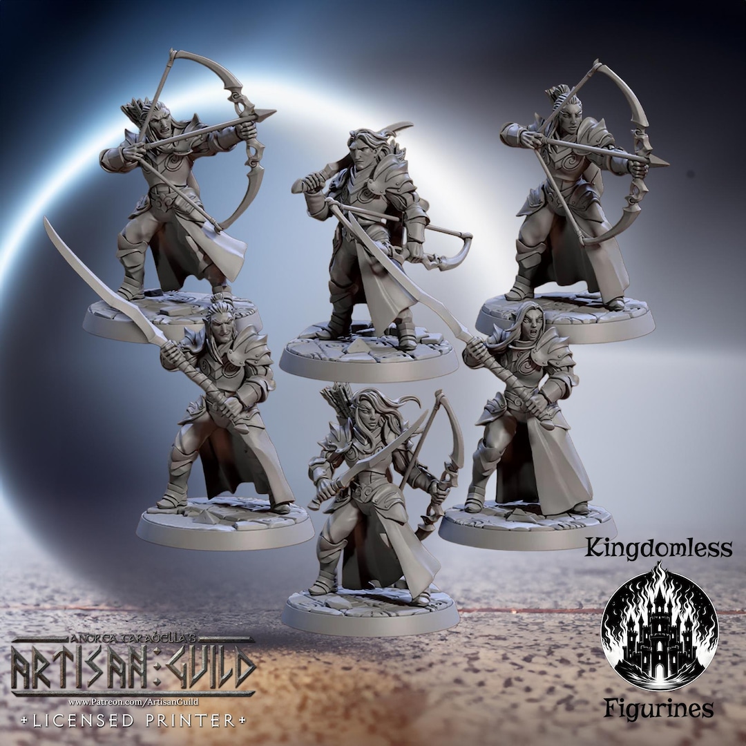 High Elf Knights Miniature | Artisan Guild, D&D RPG Mini - Etsy