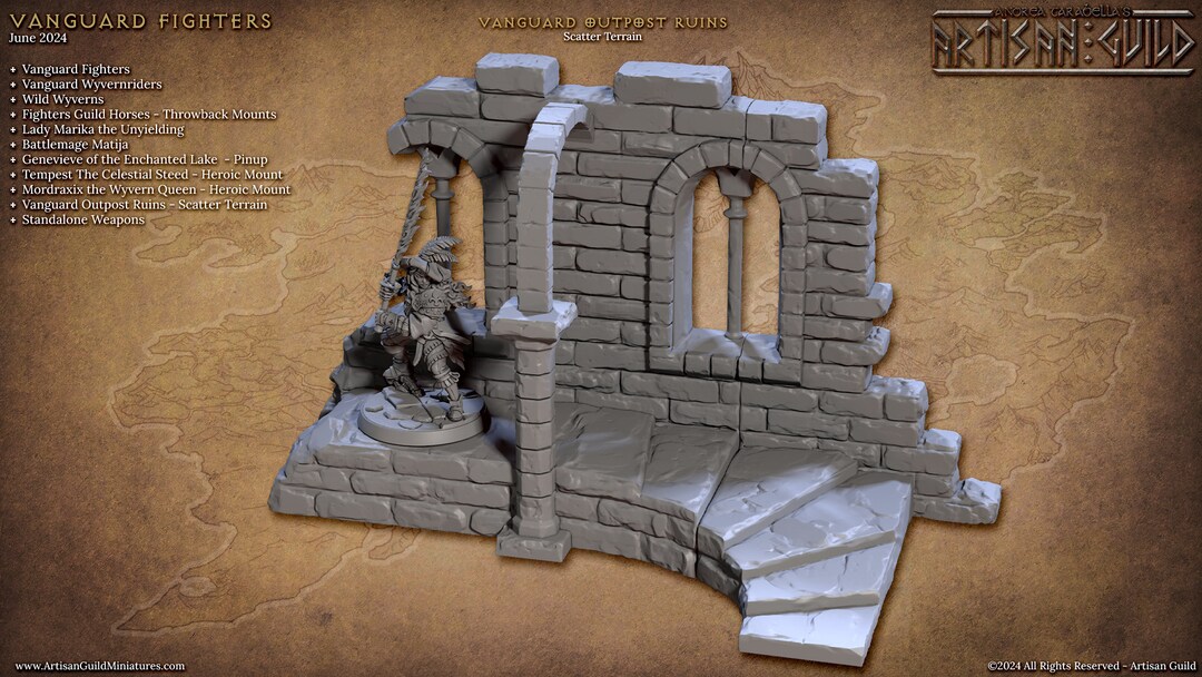 Vanguard Outpost Ruins Dnd Miniature, Tabletop RPG Dnd Mini, D&D ...
