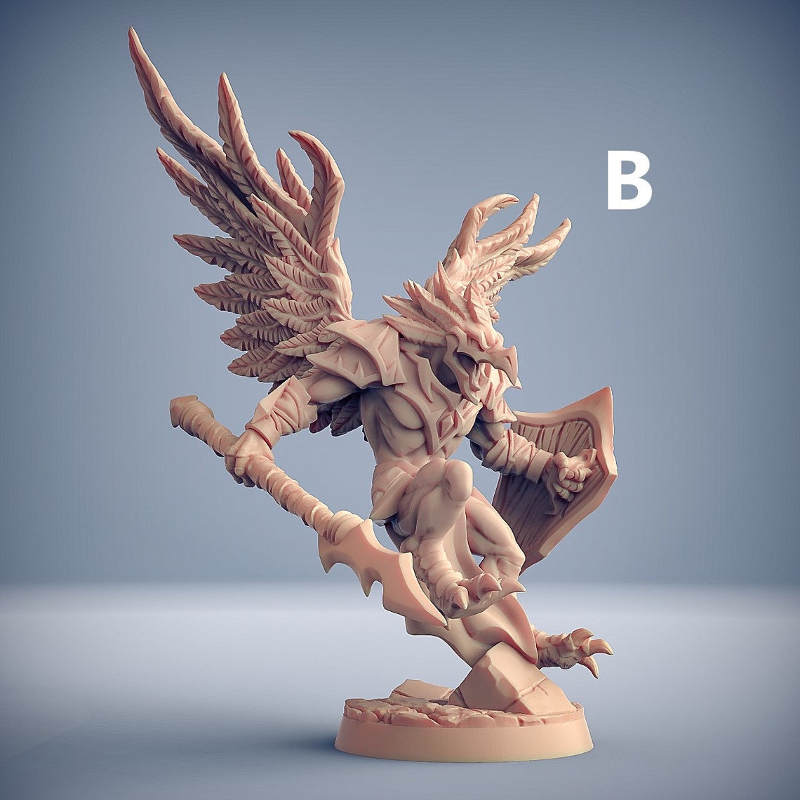 Gryphon Fighter DnD Miniature Tabletop RPG Mini D&D | Etsy
