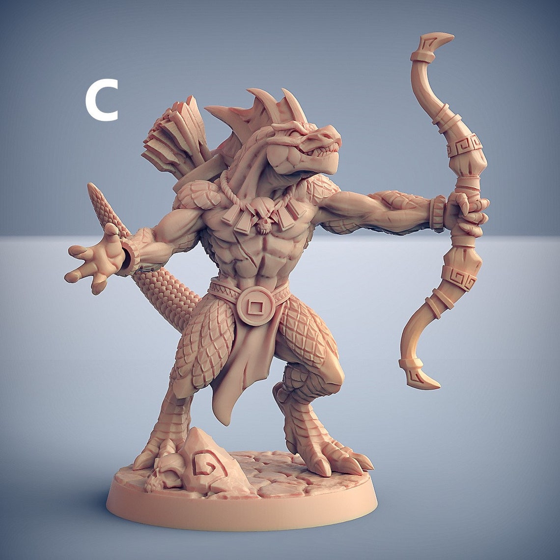 Lizardfolk Fighter Mini DnD Tabletop RPG Miniature D&D | Etsy