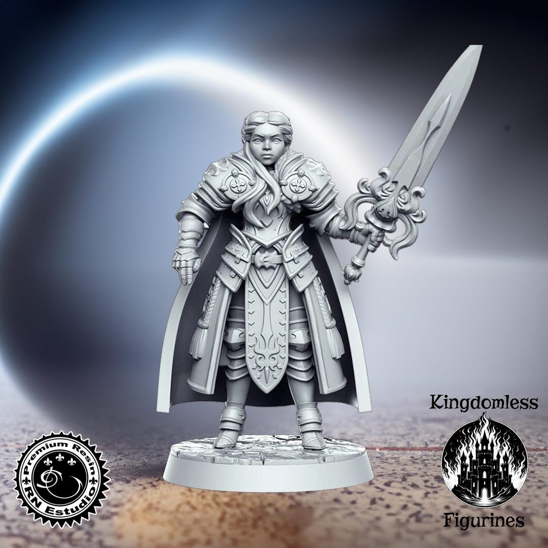 Female Knight Dnd Miniature | Tabletop RPG Dnd Mini | D&D Figurines ...