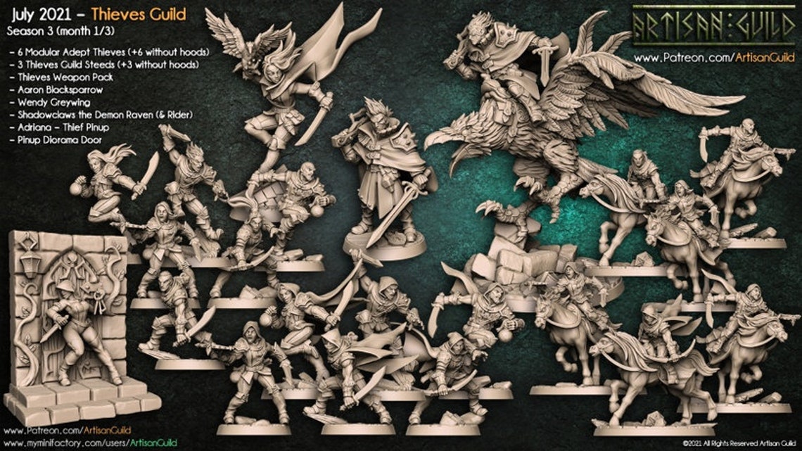 Thief Master Dnd Miniature Tabletop RPG Dnd Mini D&D - Etsy