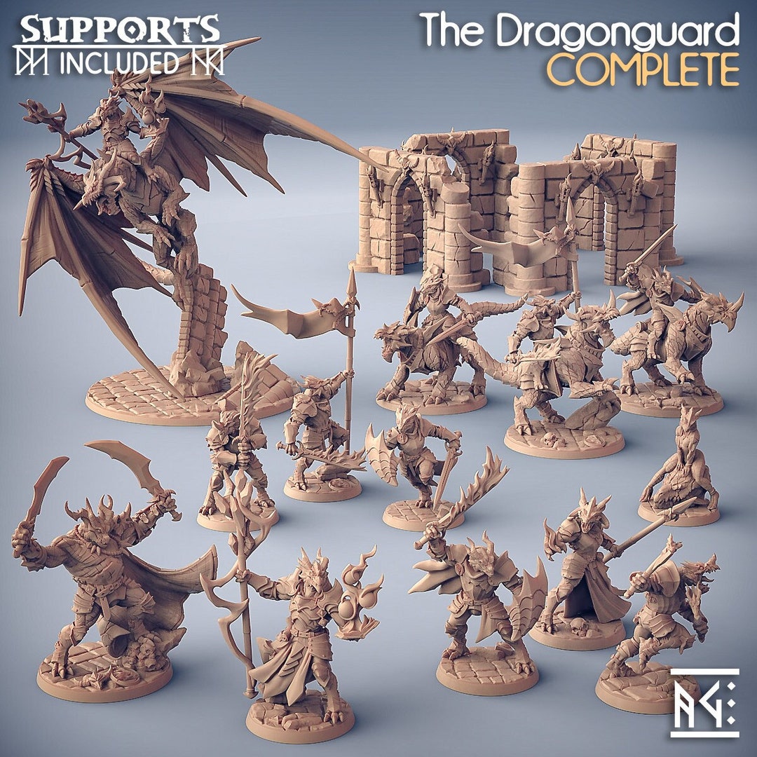 Dragonguard Full Set Dnd Miniature Tabletop RPG Dnd Mini D&D Figurines ...