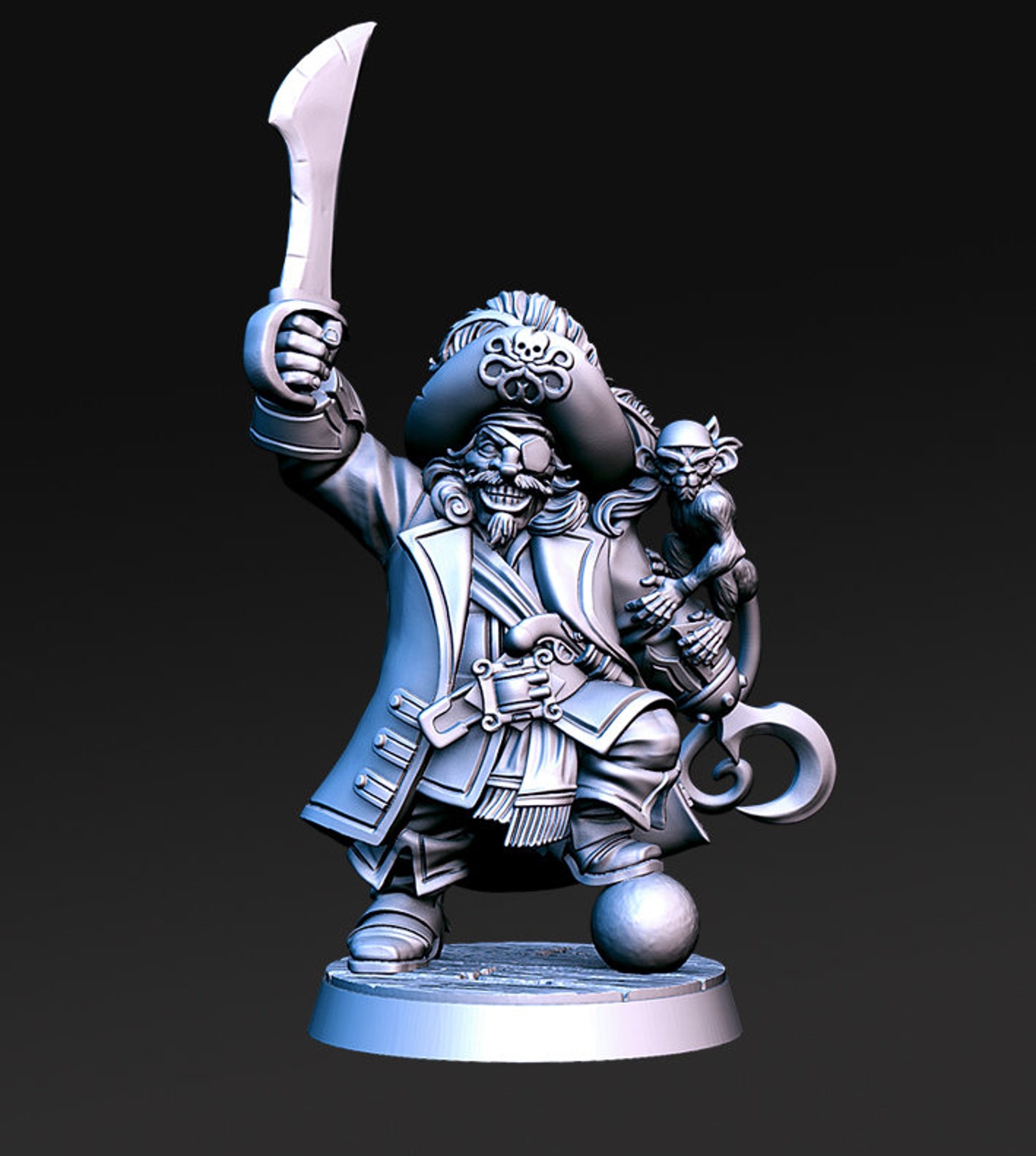 Dnd Pirate First Mate Mini Tabletop RPG Miniature D&D - Etsy