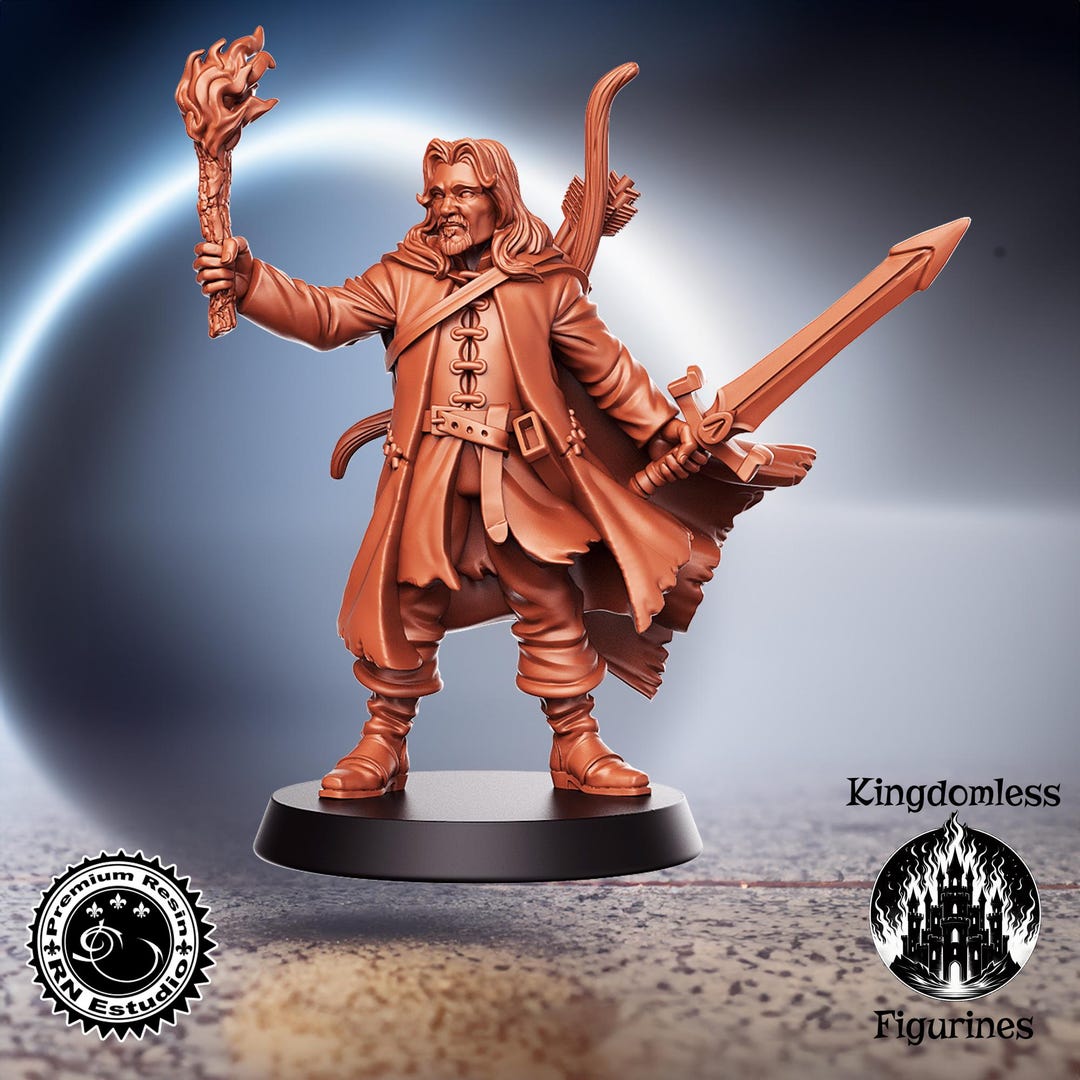 Dnd Human Ranger Mini | Tabletop RPG Miniature | D&D Figurines ...