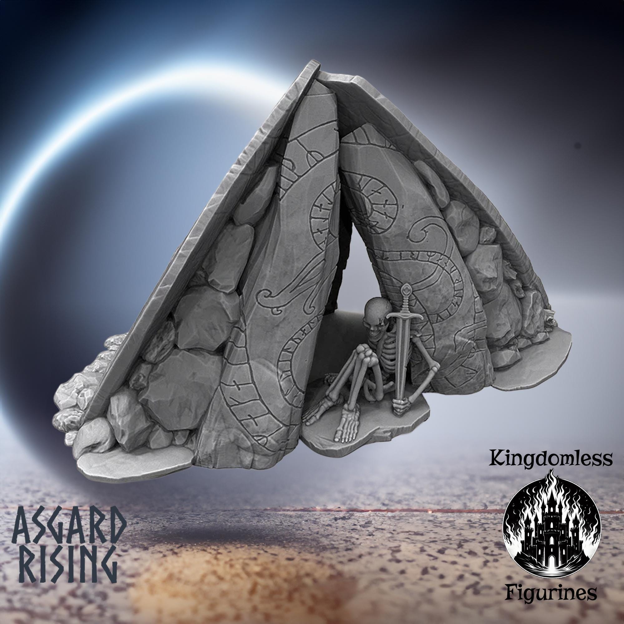 Viking Burial Monument Terrain | Asgard Rising Dnd Miniature - Etsy