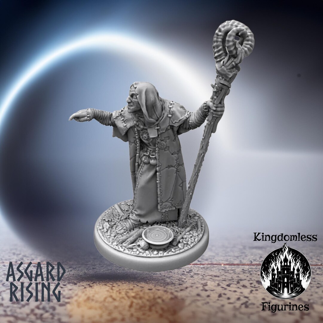 Undead Draugr Seer Mini | Norse Shaman Miniature, Tabletop RPG, Asgard ...
