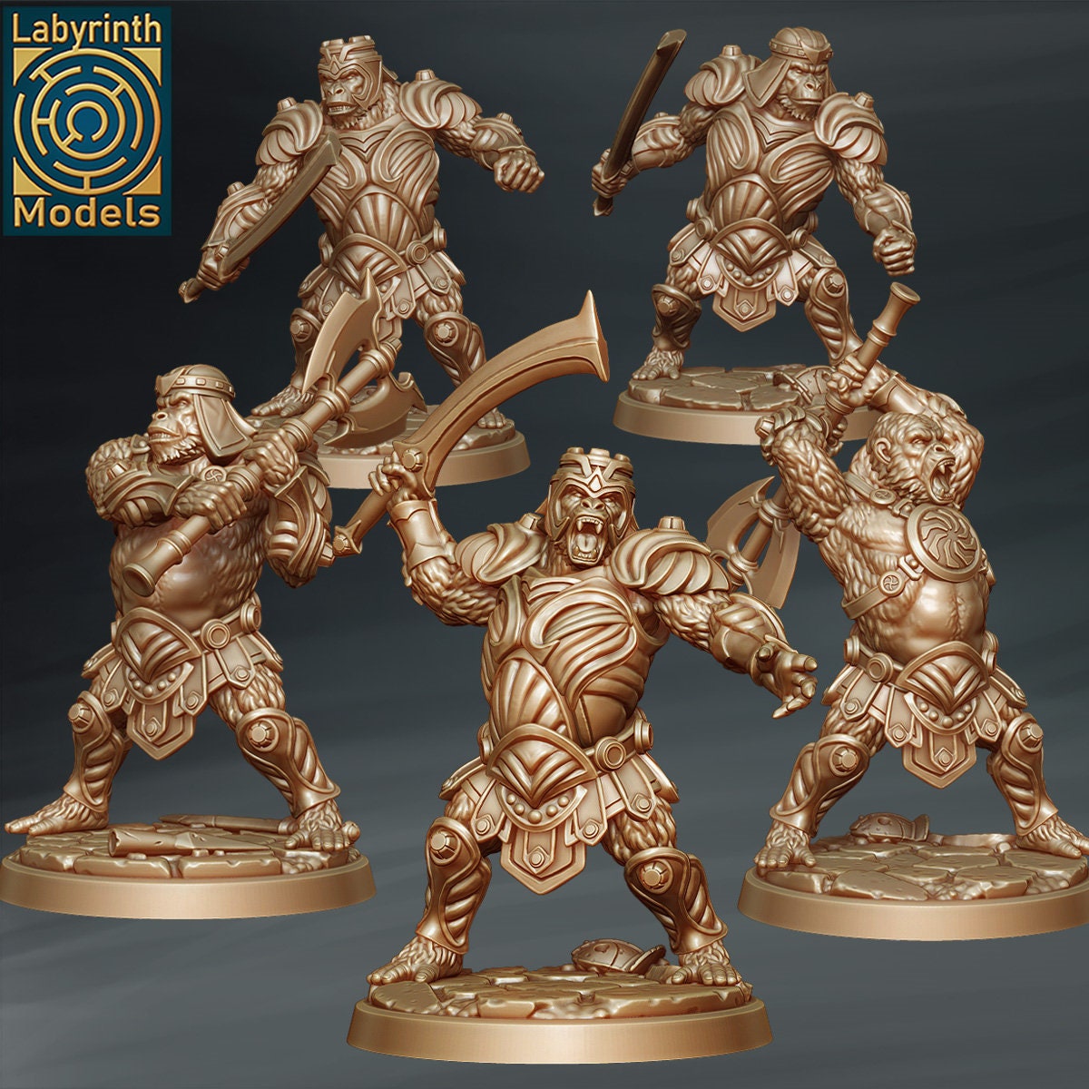 Gladiators Vol 2 Resin Miniature Set, D&D Tabletop RPG, Labyrinth ...