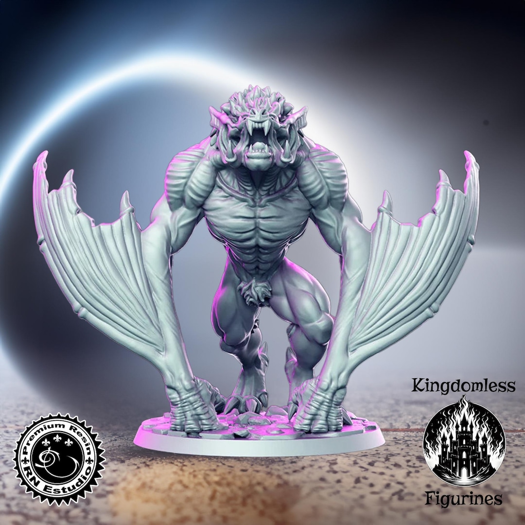 Werebat Miniature | Vampire Bat Monster, Dnd Tabletop RPG, RN Estudio ...