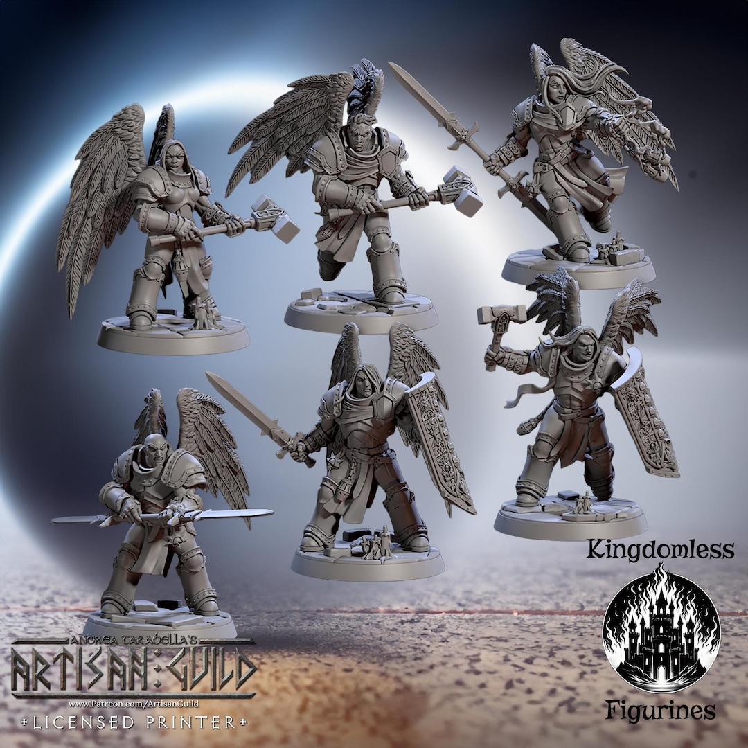 Warrior Angels Dnd Miniature: Artisan Guild Fantasy RPG Figurine - Etsy