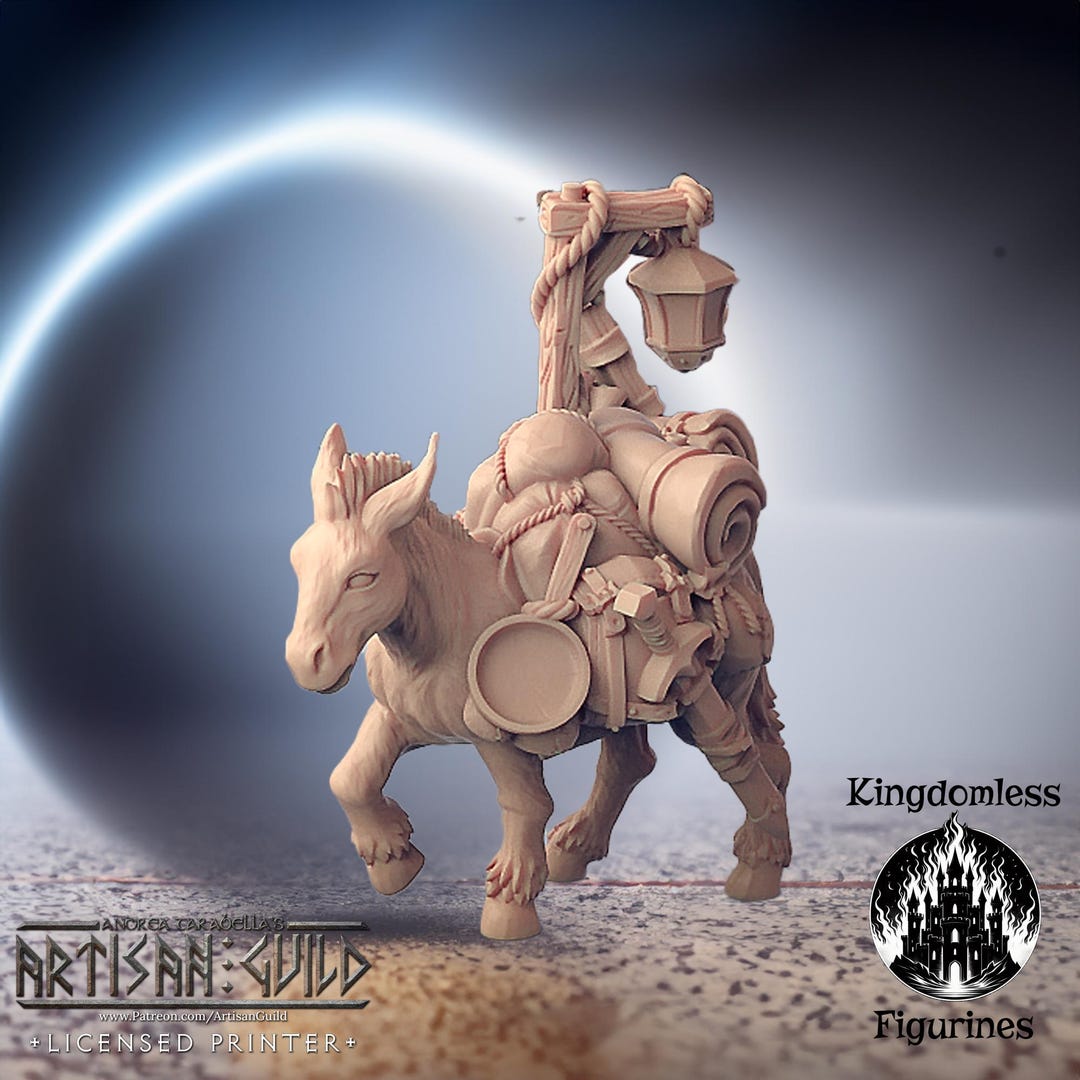 Dnd Pack Mule Mini | Tabletop RPG Miniature | D&D Figurines ...