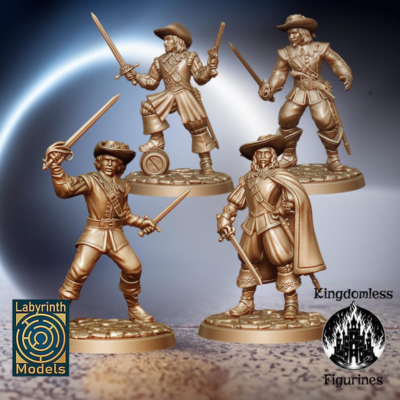 Three Musketeer Miniature - Etsy