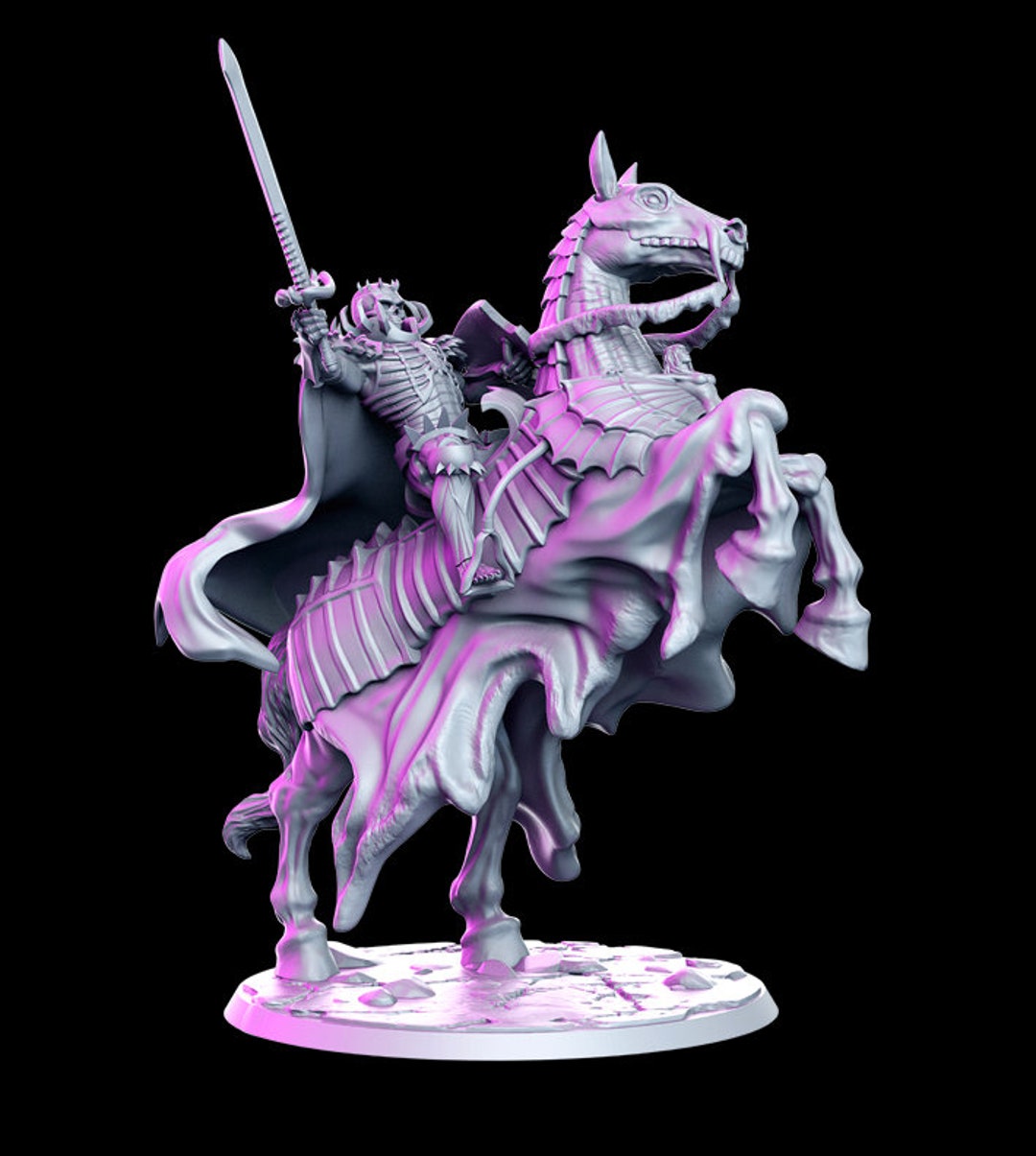 Mounted Skeleton King Dnd Miniature Tabletop RPG Dnd Mini D&D Figurines ...