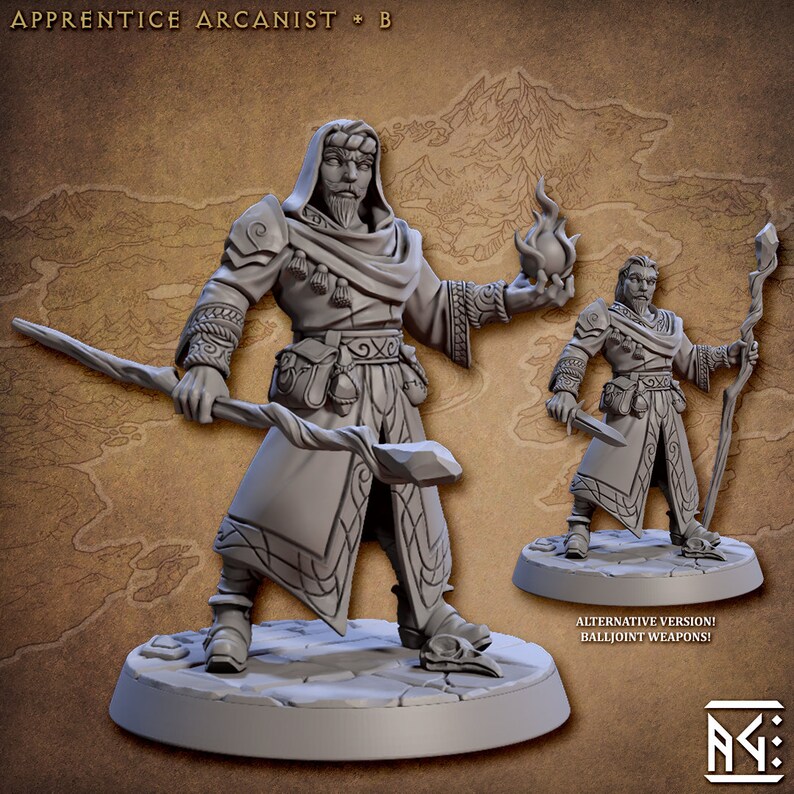 Apprentice Mage Miniature | Artisan Guild Dnd RPG Figure - Etsy