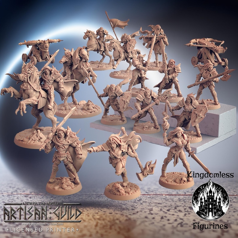 Human Fighters Guild Miniature Set | Modular Dnd Mini, Artisan Guild - Etsy