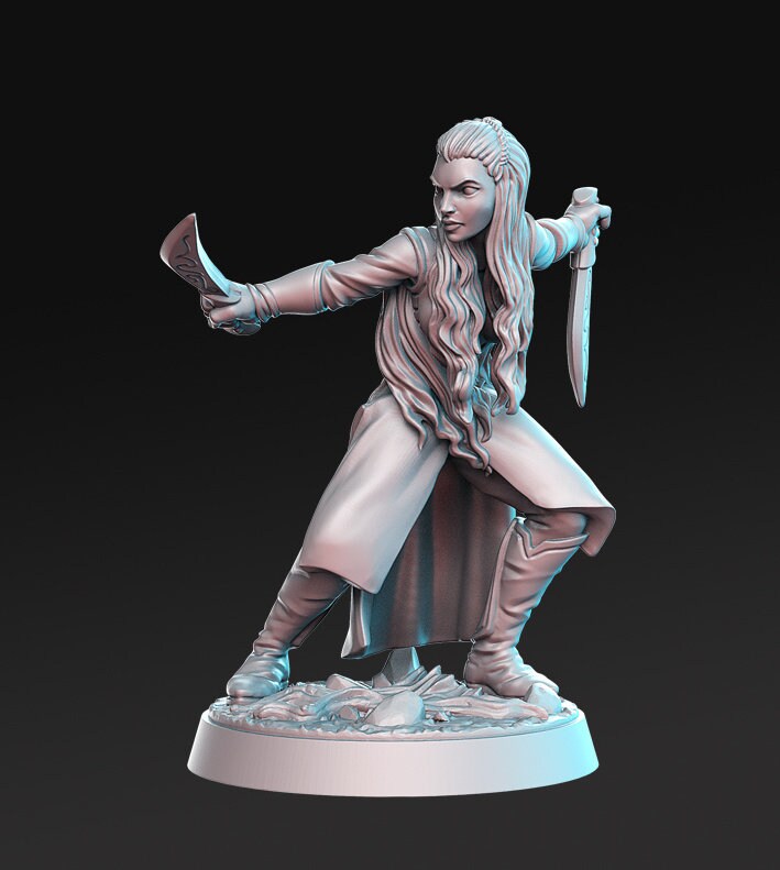 Female Ranger Dnd Miniature Tabletop RPG DND Mini D&D - Etsy