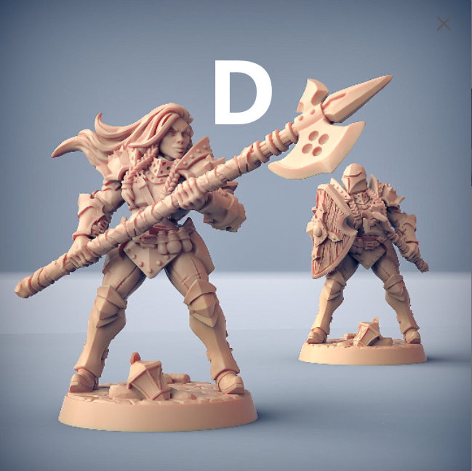 Dnd Human Fighter Mini Tabletop RPG Miniature D&D - Etsy