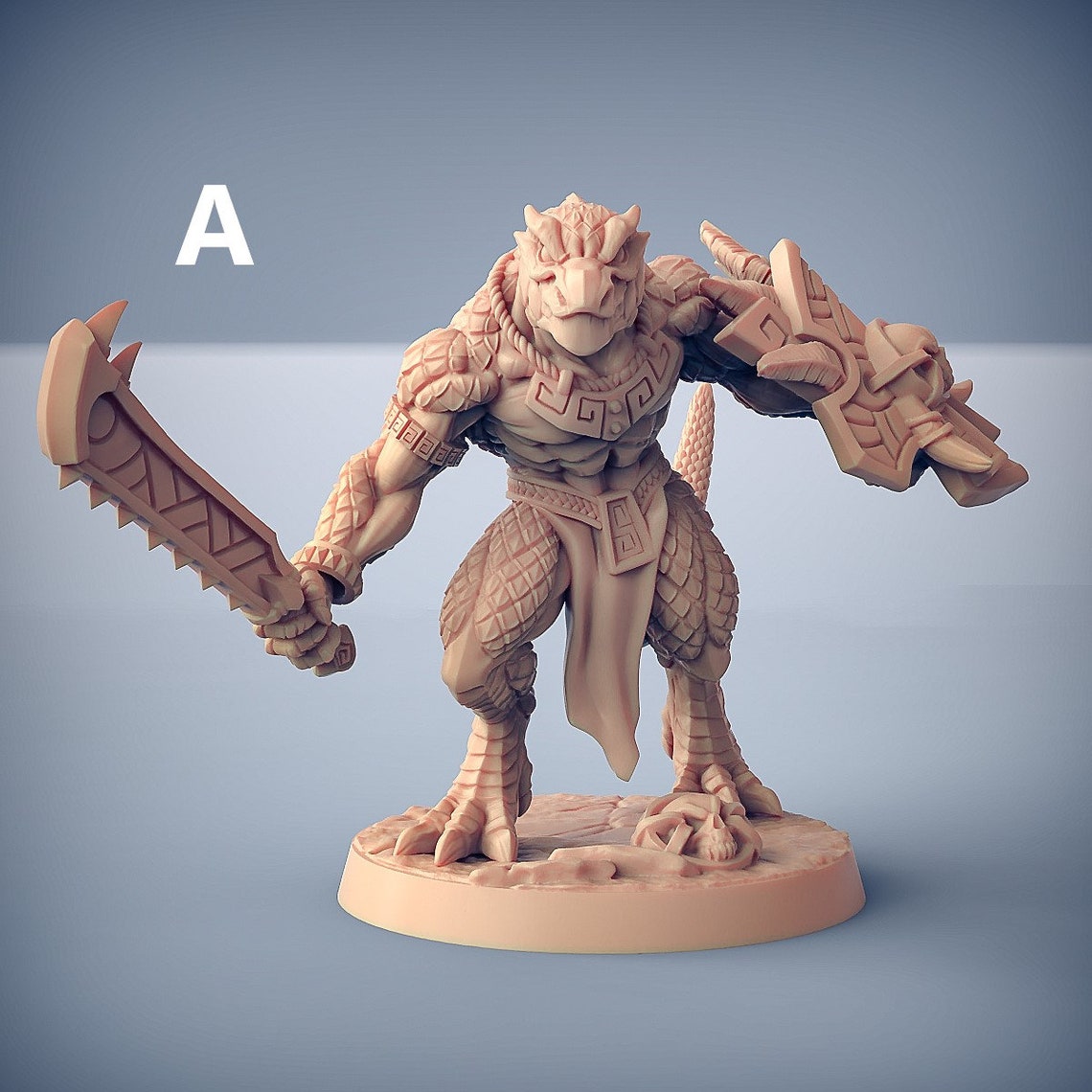 Lizardfolk Fighter Mini DnD Tabletop RPG Miniature D&D | Etsy