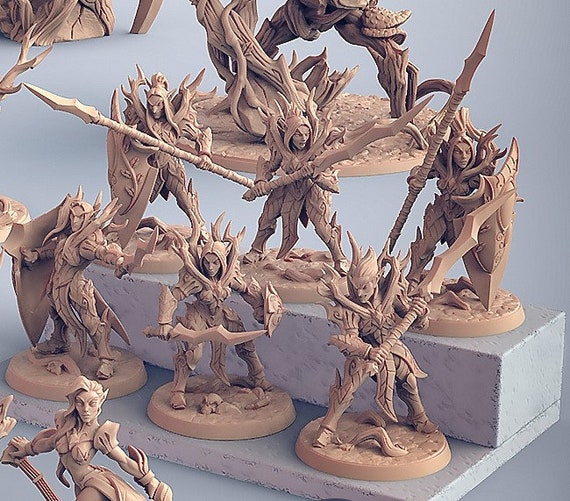 Elf Knight Warrior Mini Dnd Tabletop RPG Miniature D&D - Etsy