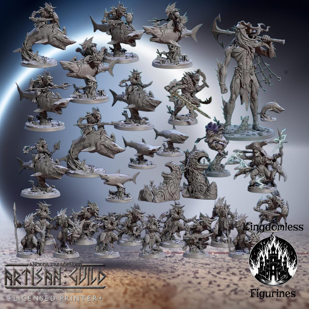 Mirmidons of the Death Tide Full Set Dnd Miniature, Tabletop RPG Dnd ...